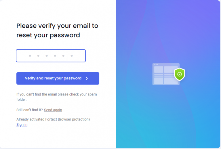 Resetting Your Fortect Browsing Protection Account Password