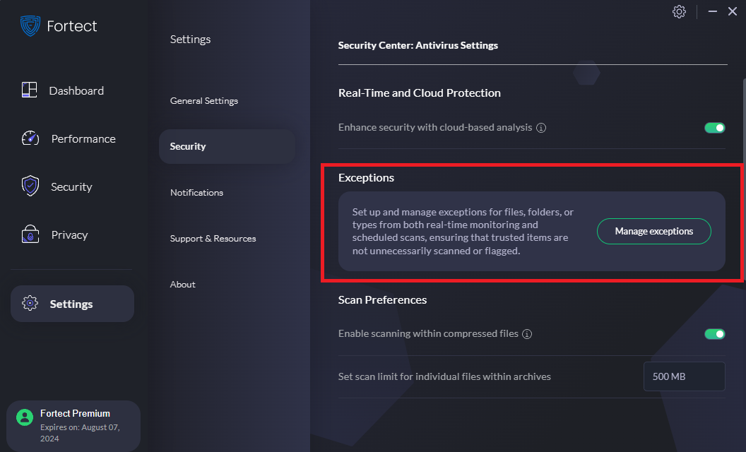 Managing Exceptions in Fortect Security Center: A Comprehensive Guide - Fortect