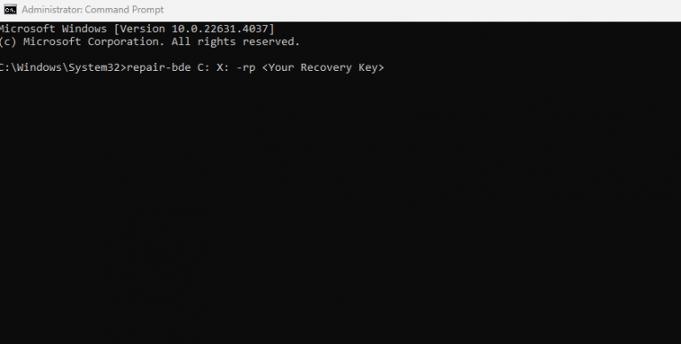 BitLocker Recovery Key Not Working on Windows 10