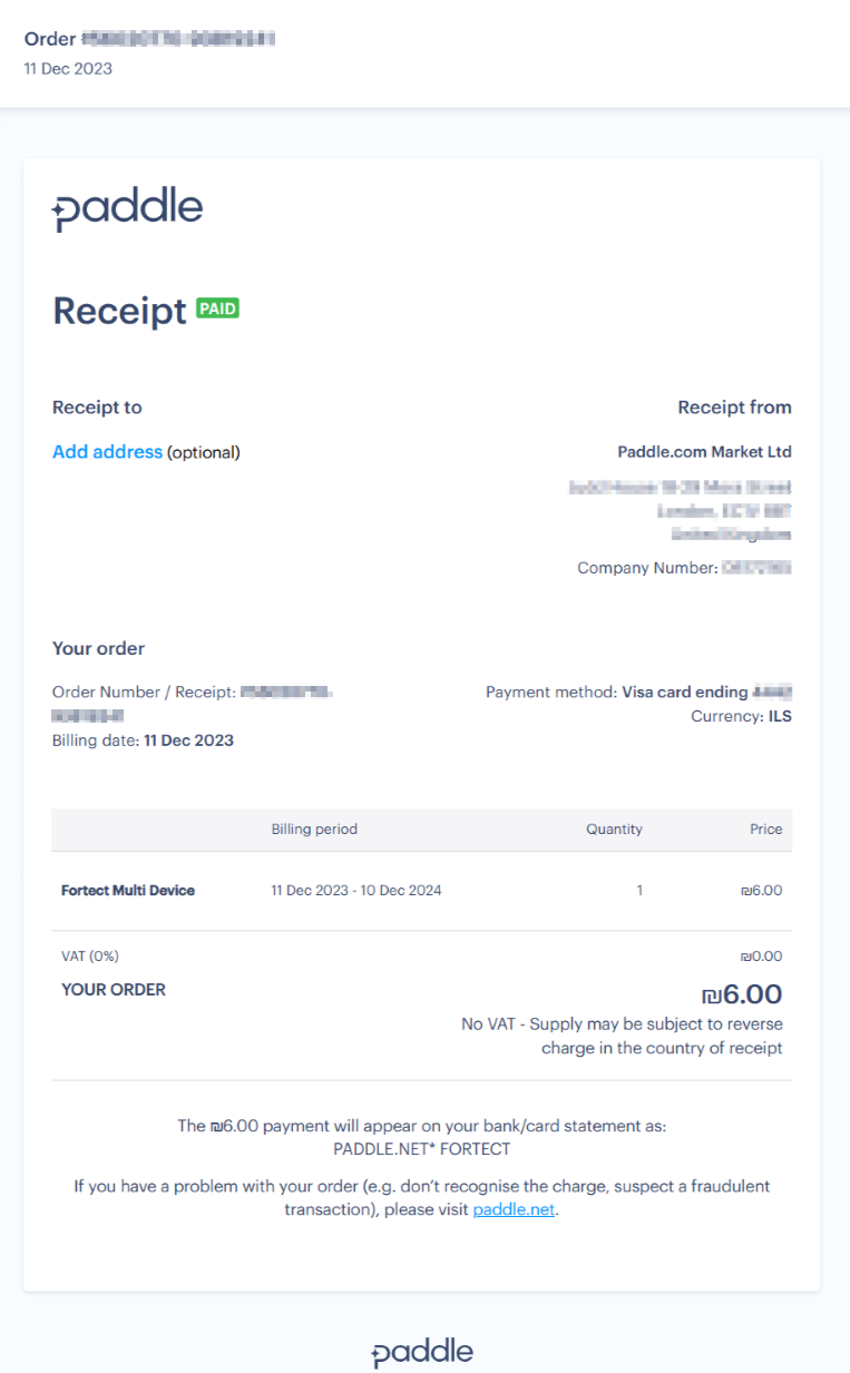 Fortect Billing & Subscriptions - Fortect