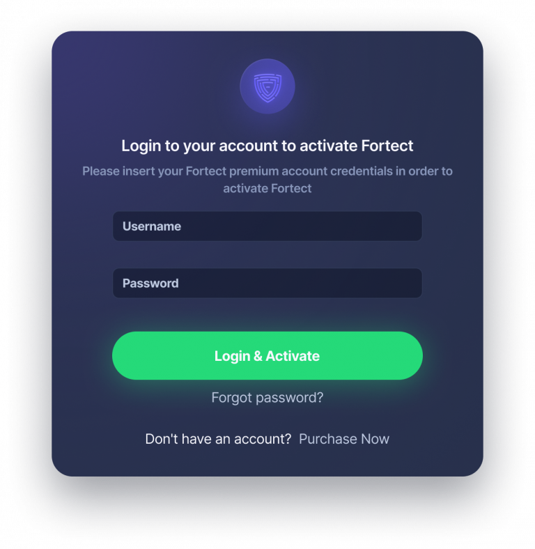 Login & Activate Fortect Mac Suite