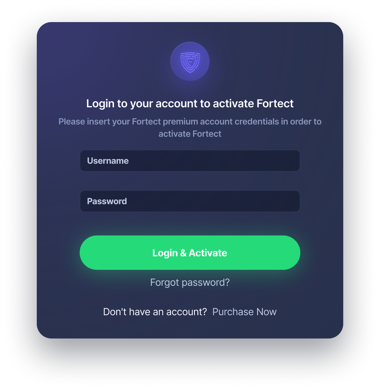 Login & Activate Fortect Mac Suite