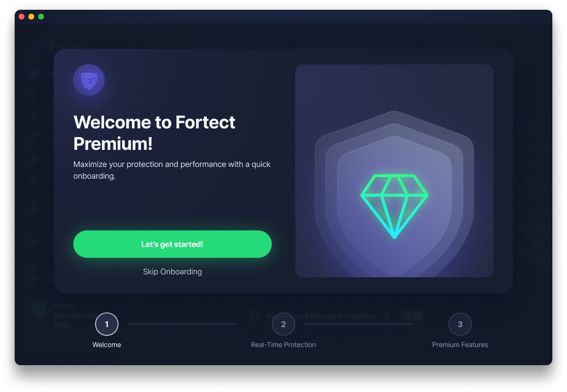 Fortect Mac Suite: Onboarding - Fortect